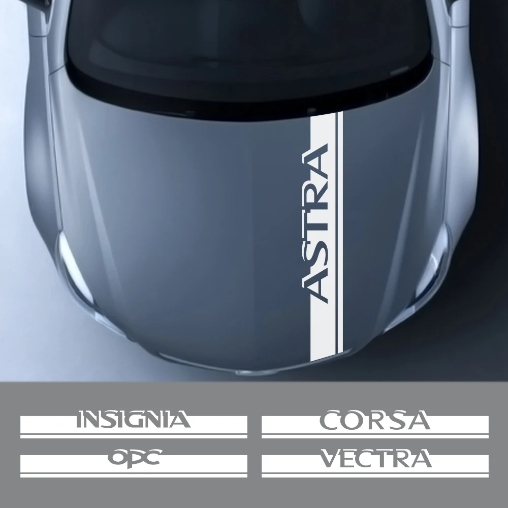 Auto Engine Bonnet Trim Decal For Opel OPC Astra J H G K Insignia Corsa ...