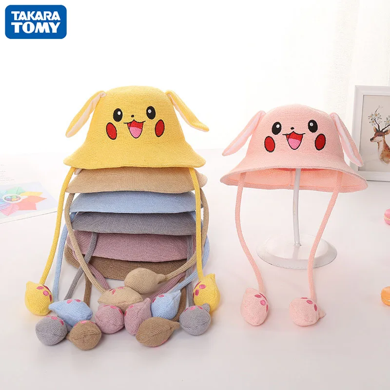Gorro Kawaii de Anime para bebé, gorros de Pikachu con orejas móviles ...