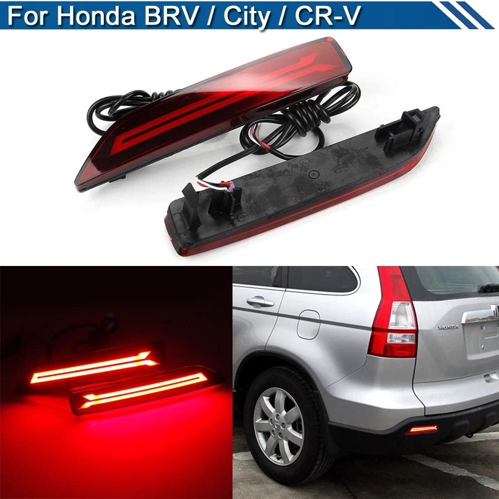 LED Rear Bumper Reflector Warning Braking Brake Light For Honda BRV ...