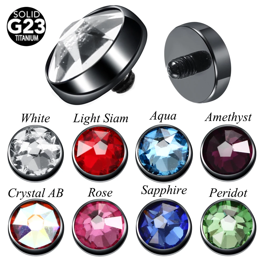 Microdermal Tops Black | Dermal Anchor Piercing | Titanium Dermal ...