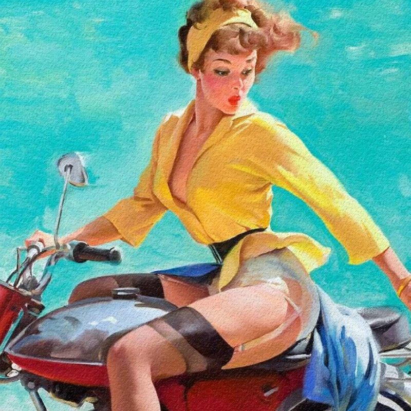 Retro Pin Up Girl Illustration