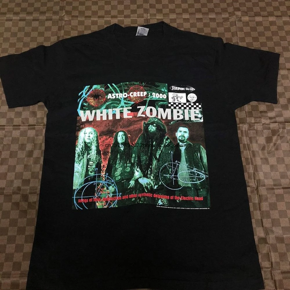 White zombie astro creep 2000 VGT 1995|T-Shirts| - AliExpress