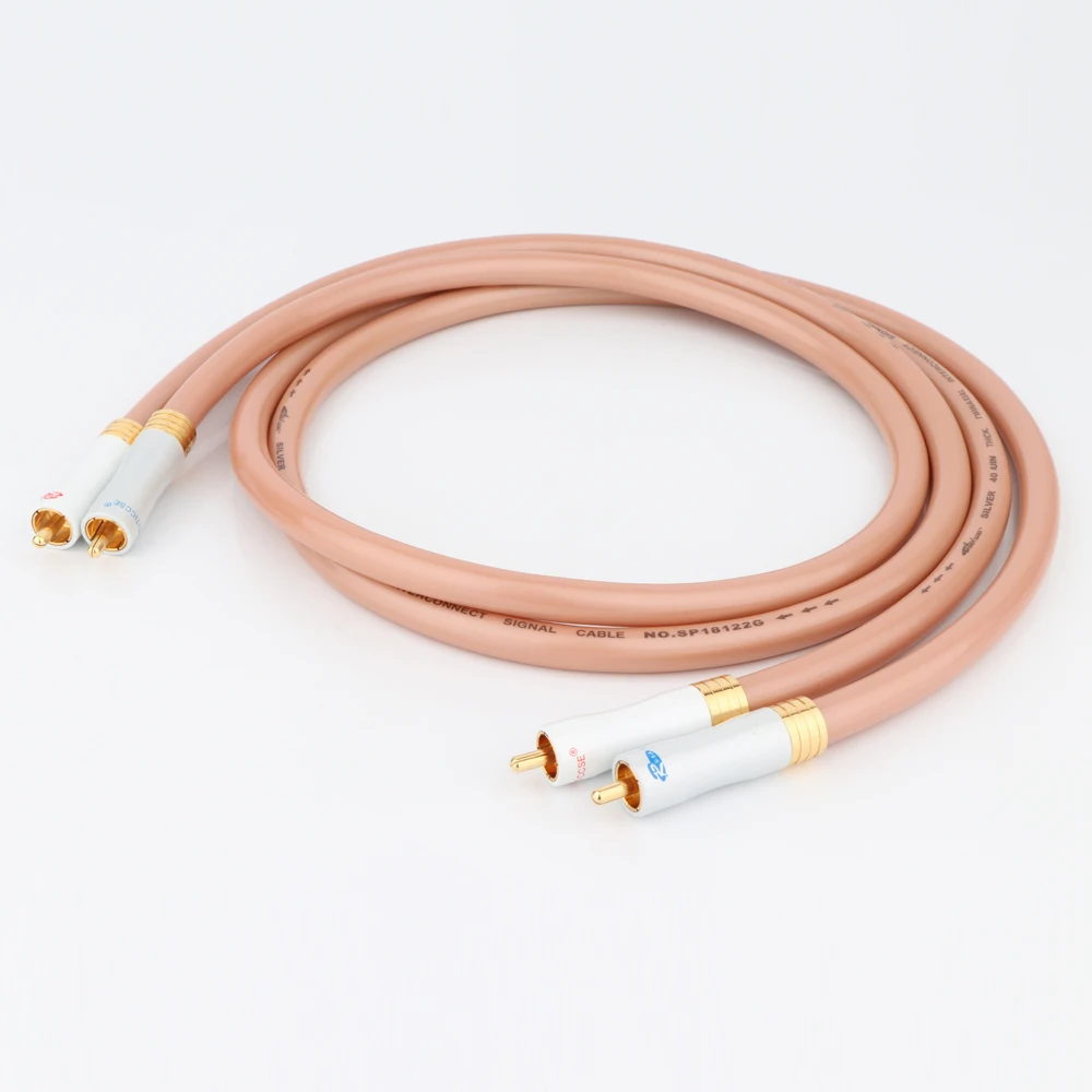 Alambre de tiburón HiFi SP18122G 40um plateado, cable de interconexión ...