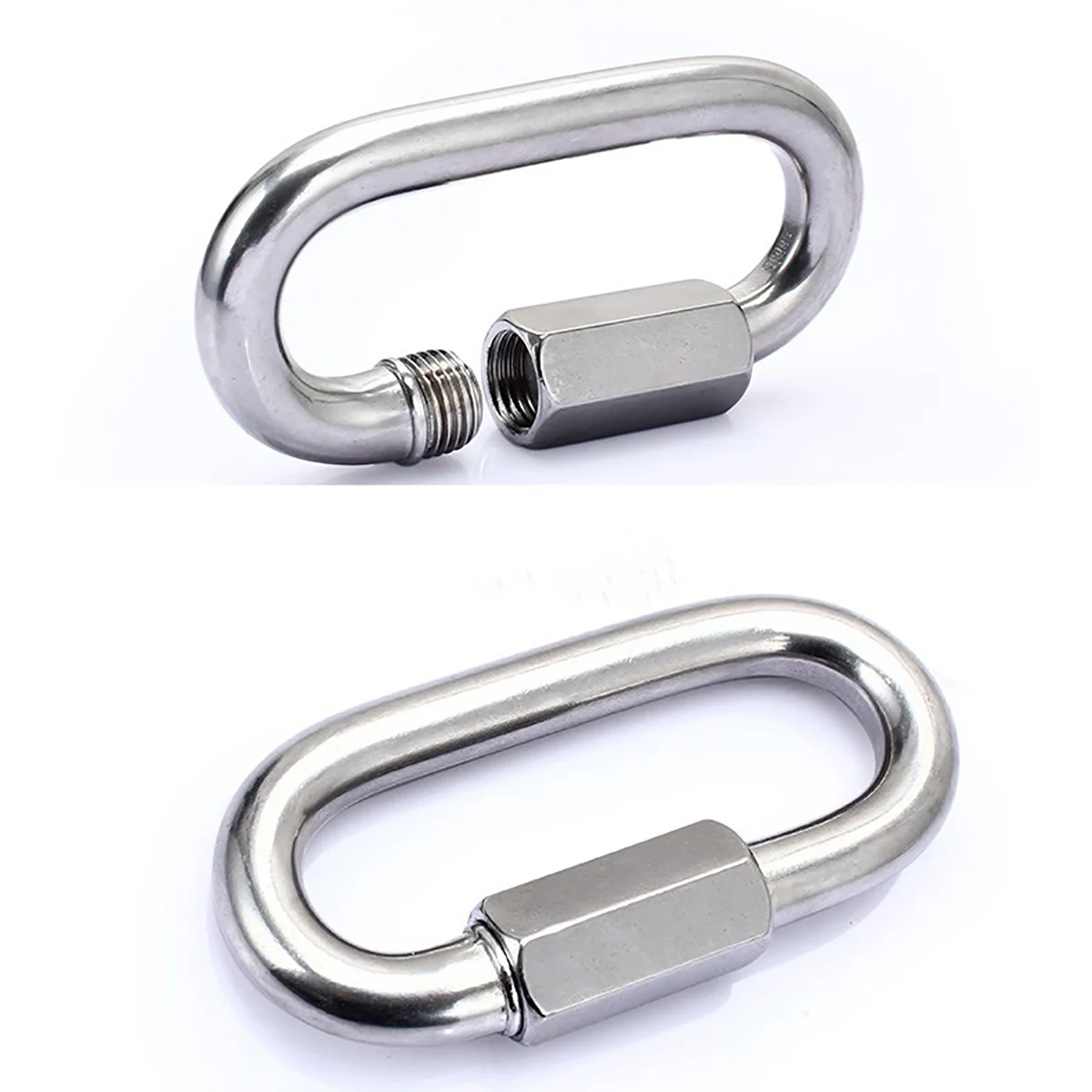 304-316-Stainless-Steel-Oval-Quick-Links-Safety-Snap-Hook-Climbing ...