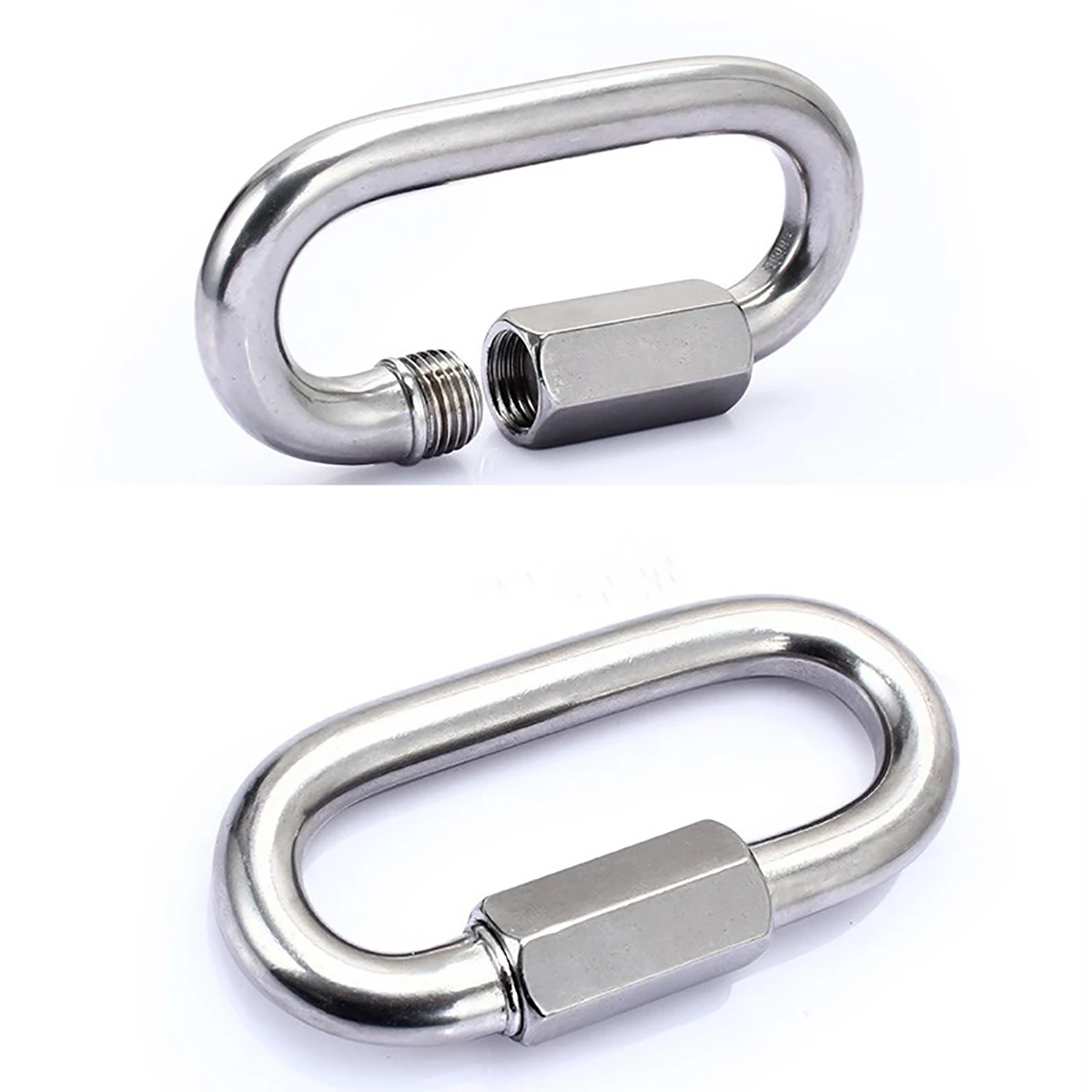 304 316 Stainless Steel Oval Quick Links Safety Snap Hook Climbing ...