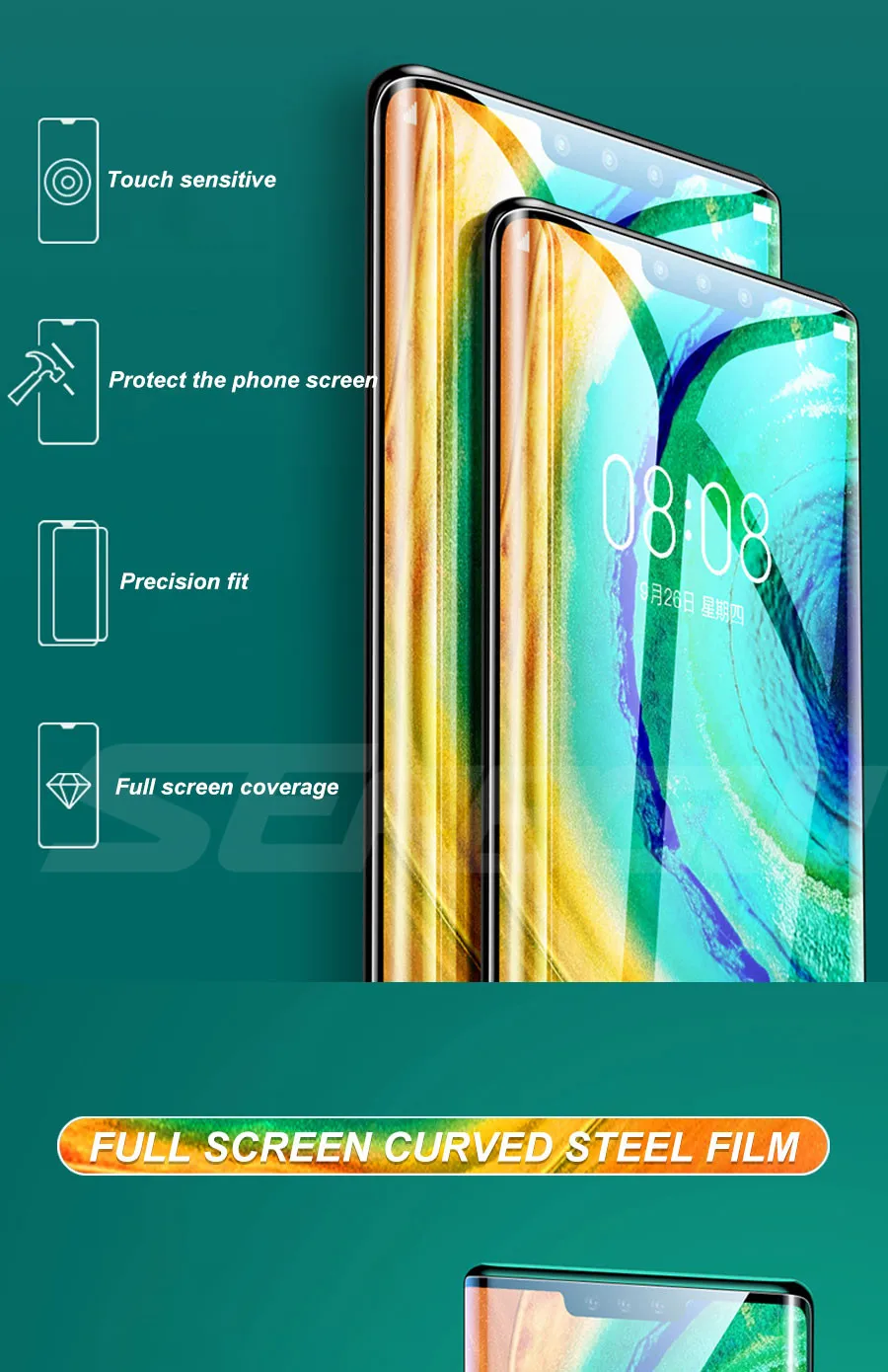 100D стекло для huawei mate 30 20 10 Pro 9 Lite 20X защита экрана закаленное стекло huawei P ...