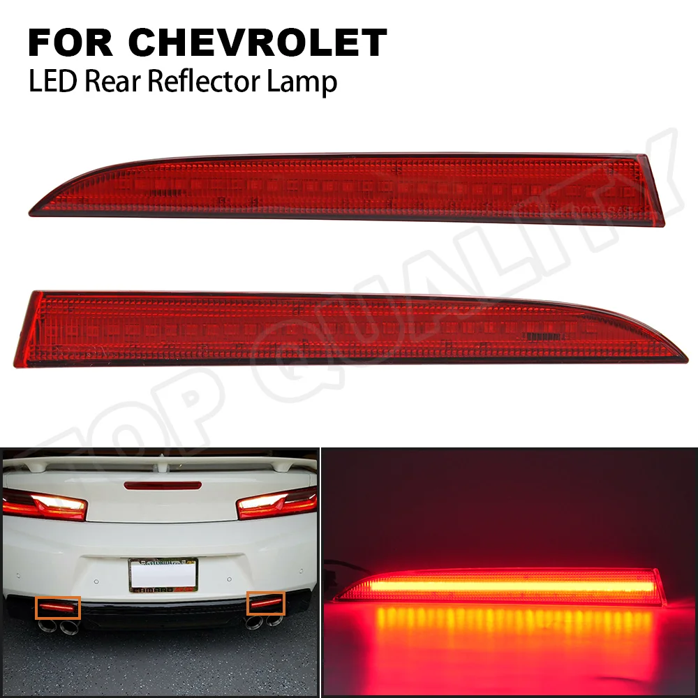 2X-Rear-Bumper-LED-Red-Side-Marker-Reflector-Light-Lamps-For-Cadillac ...