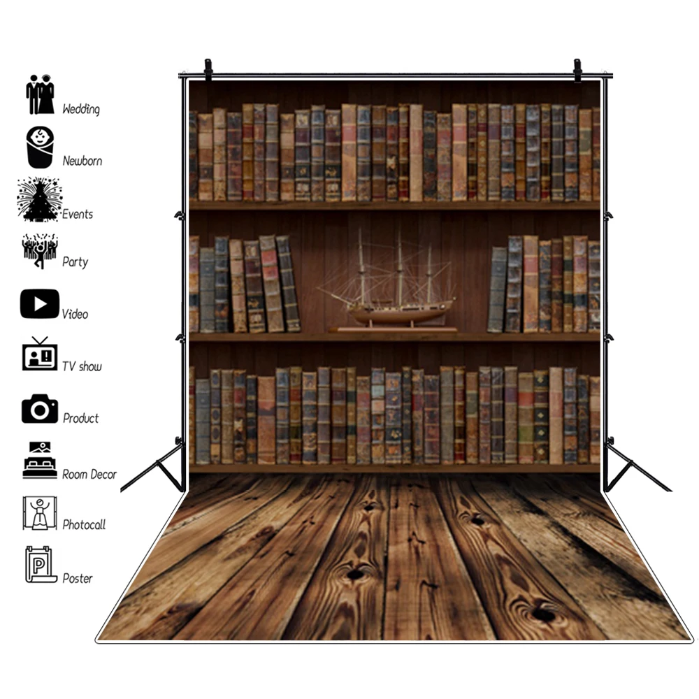 Graduation Bookshelf Background