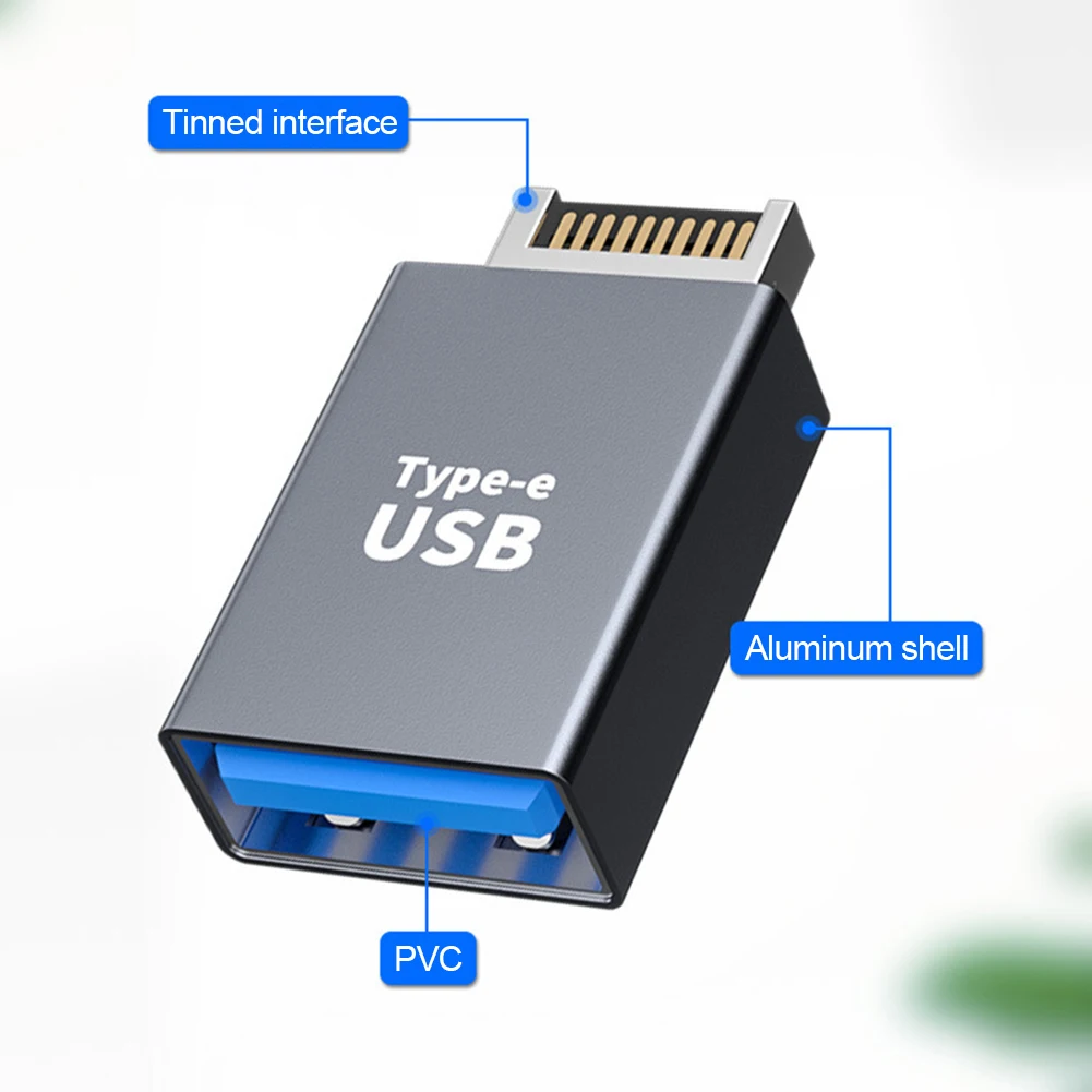 USB 3.1 Front Panel Header Type E to USB Type C Adapter Plug Converter ...