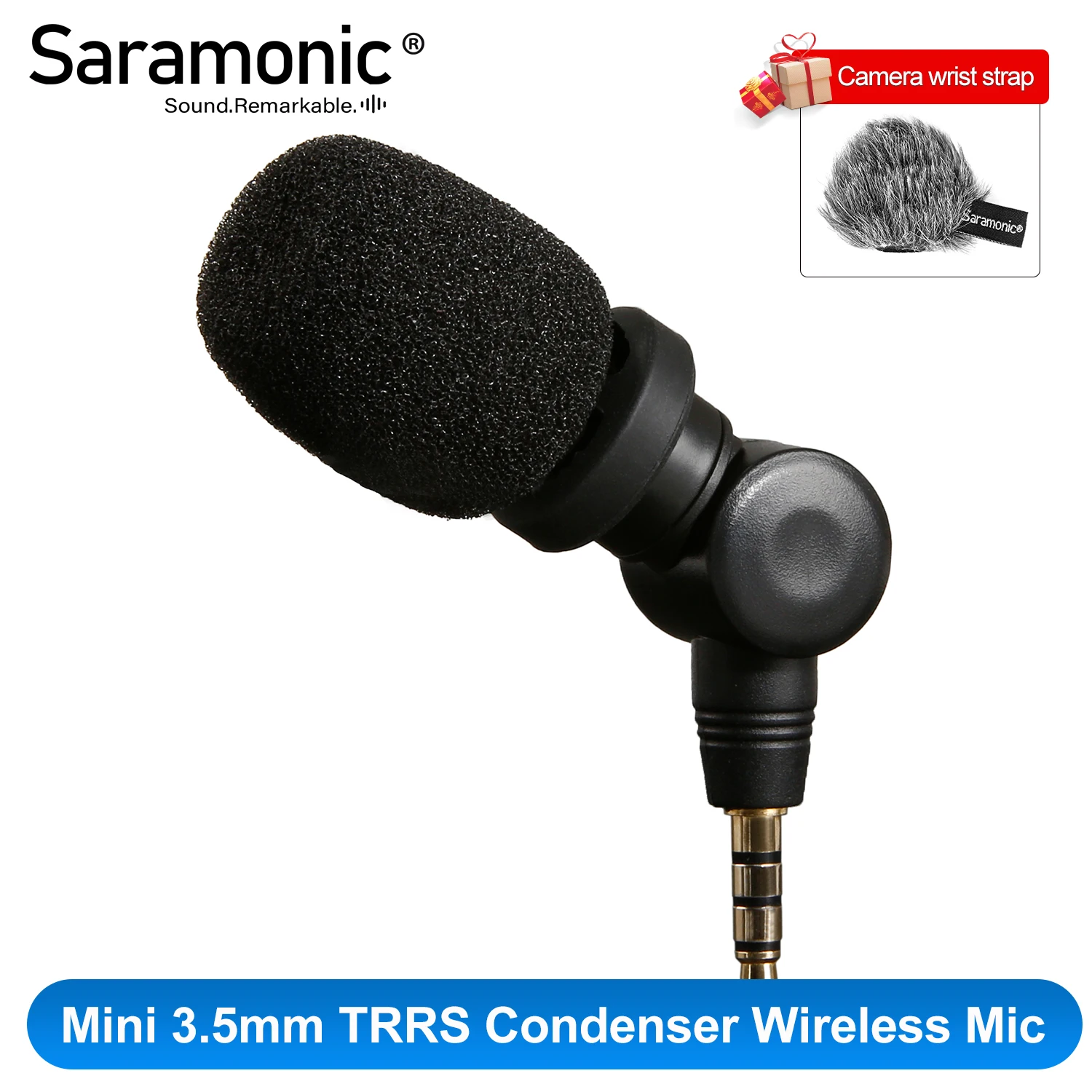 Saramonic imic compacto mini microfone direcional para apple iphone 7s ...