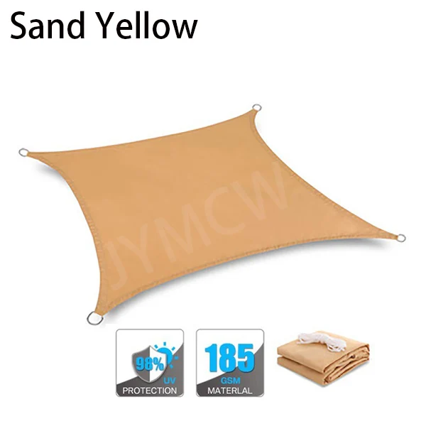 300D Waterproof Polyester Square Rectangle Shade Sail garden terrace ...