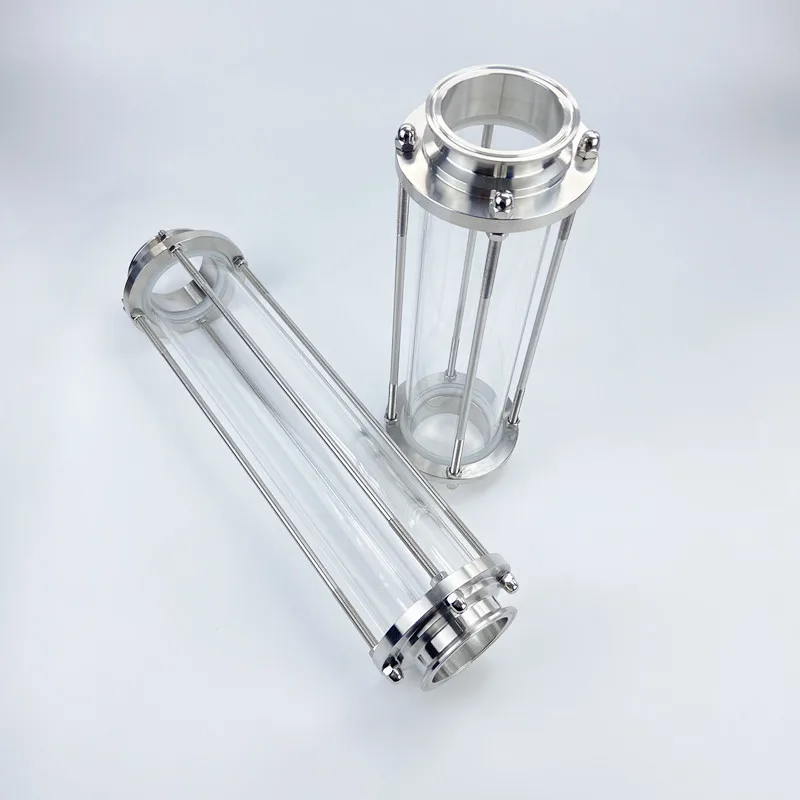 Long Type 3" 76mm(OD91mm) Tri clamp Clover Sanitay Flow Sight Glass ...