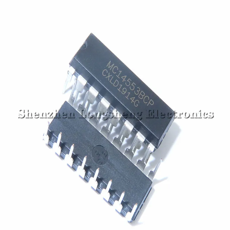 Chip IC integrado, 10 unids/lote, nuevo MC14553BCP MC14553 MC14553BCPG DIP 16, en Stock ...