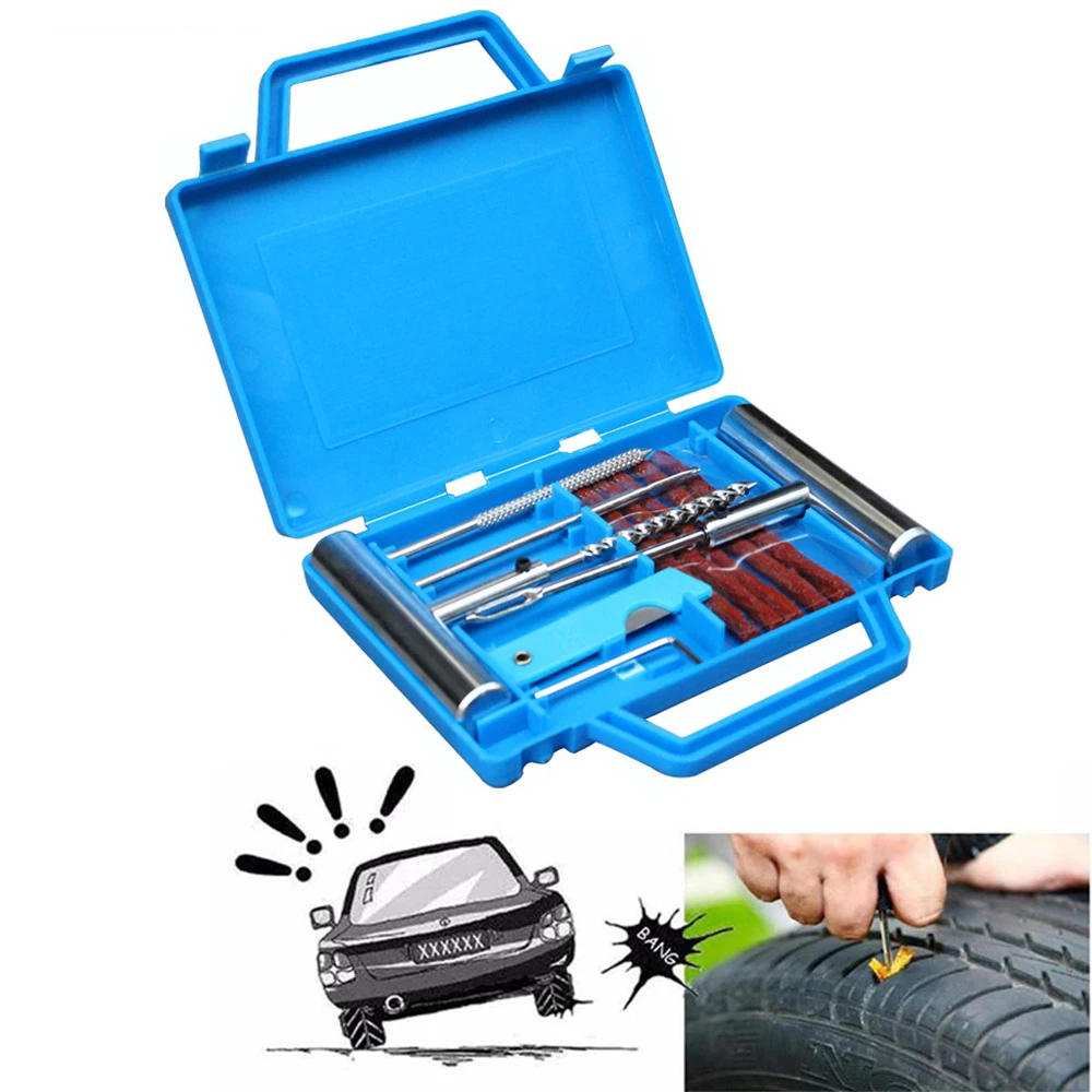 Auto Tire Repair Set Puncture Repair Tools Car Van Motorcycle Bike ...