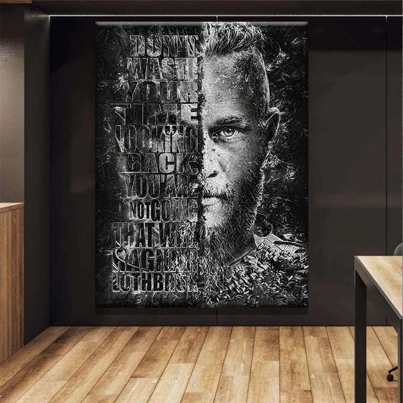 Ragnar Lothbrok Vikings Pictures Abstract Canvas Painting Oil Painting ...