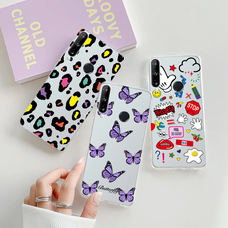 For-Huawei-P40-Lite-E-Case-Butterfly-Silicone-Soft-TPU-Back-Cover-on ...
