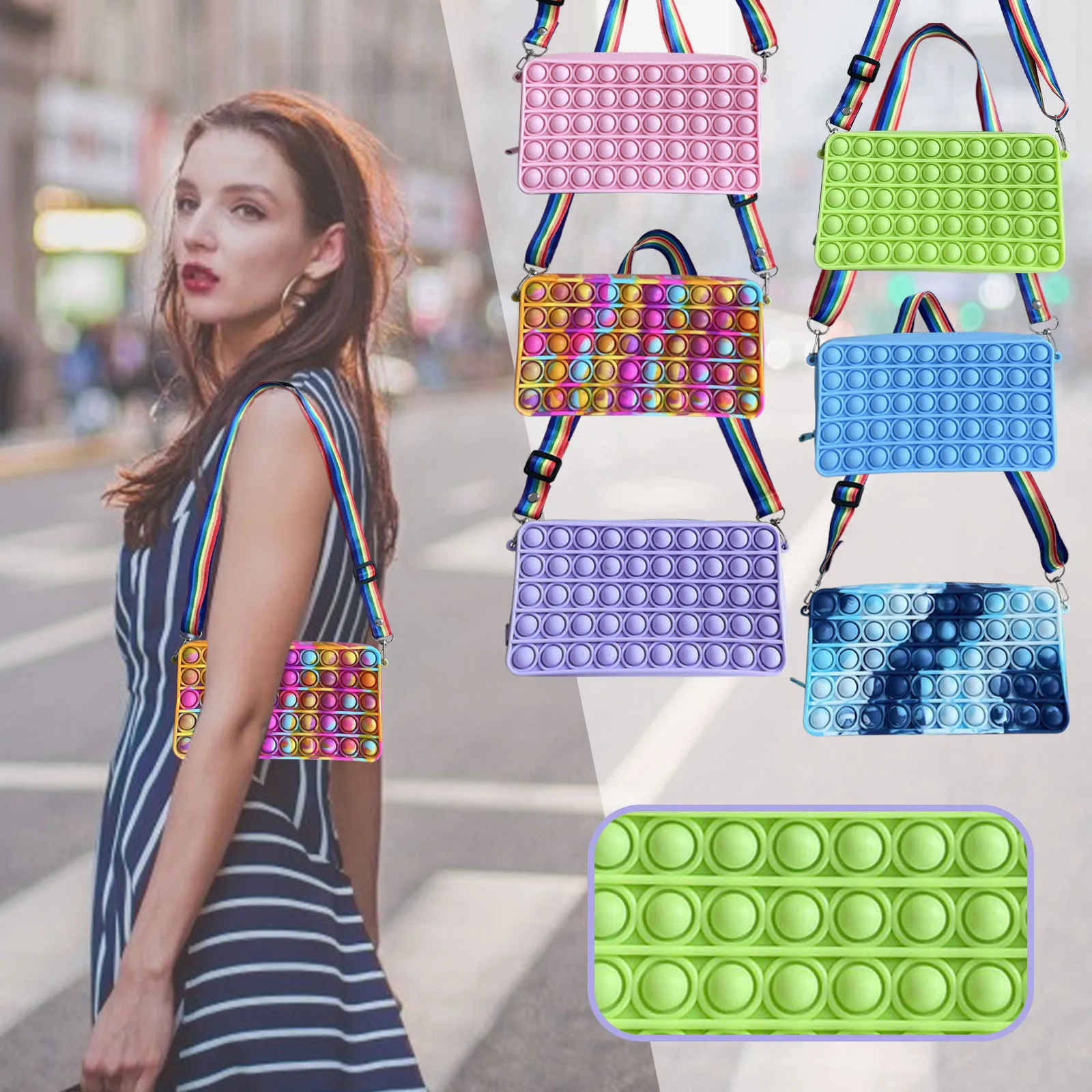 Poppit Sensory Silicone Fidget Toys Push Bubble Simple Dimple ...