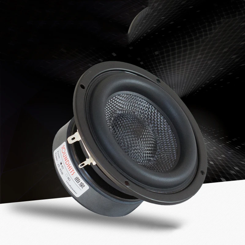 4 Inch Woofer Subwoofer Speaker Unit HIFI 4ohm 40W Fiberglass Woven ...