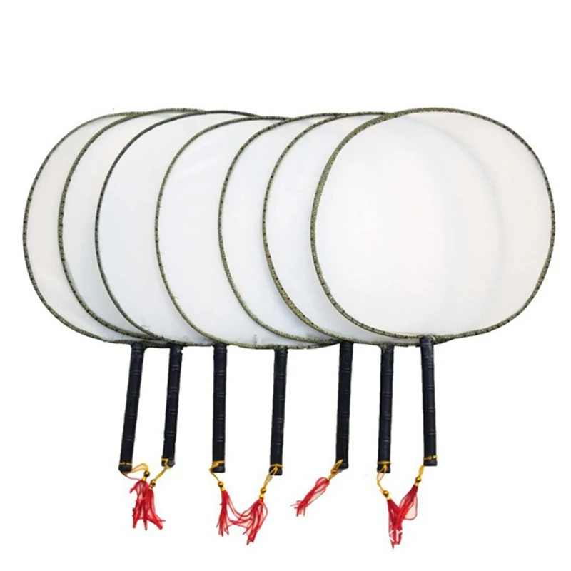 10/30/50pcs/lot Hand Silk-cloth Fan 24cm Blank Tuan Fan Children's Diy ...