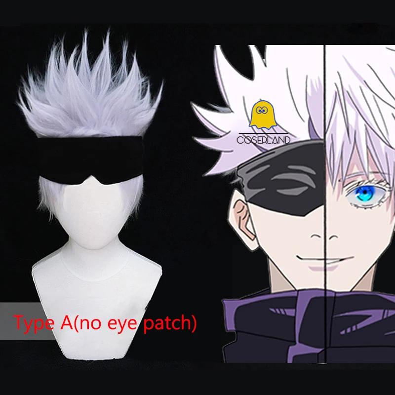 2 Jenis Gojo Satoru Wig Cosplay Anime Jujitsu Kaisen Gojo Pendek ...