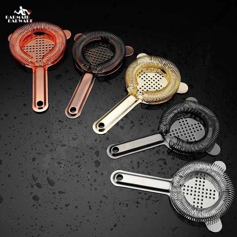 Two Stablising Prongs Bar Cocktail Strainer Superior Large Spring ...