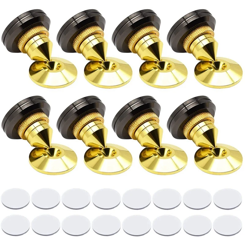 8 Set Golden Speaker Spikes, Speaker Stands Subwoofer CD Audio ...