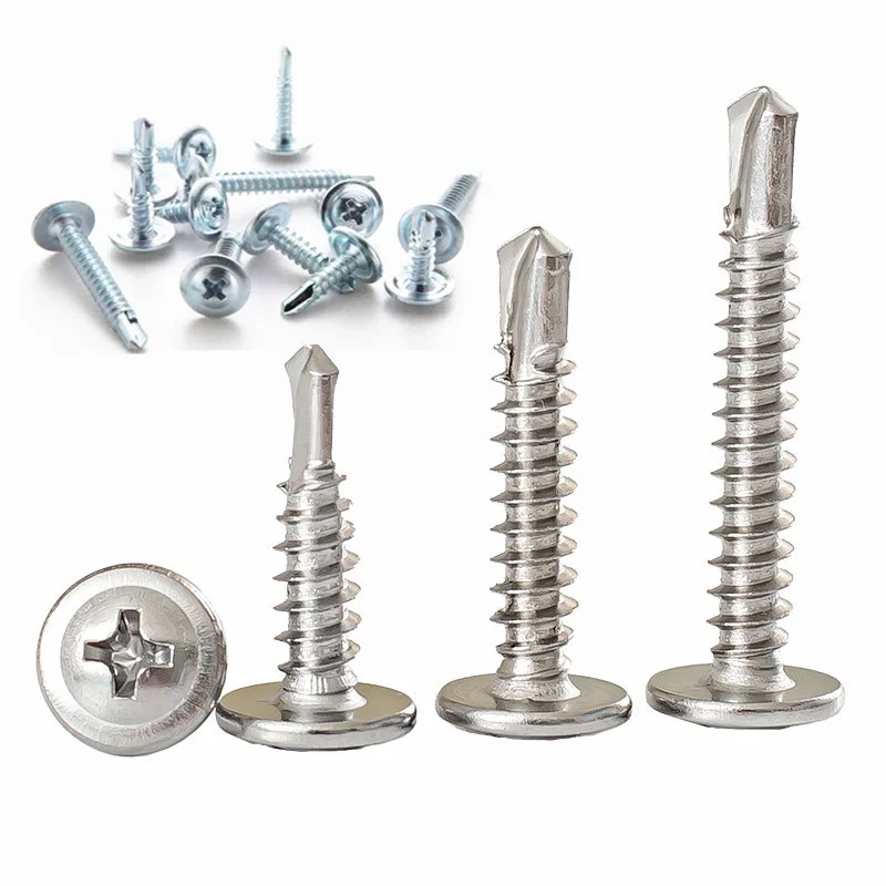 10pc-washer-head-phillips-self-drilling-tapping-screw-stainless-steel ...