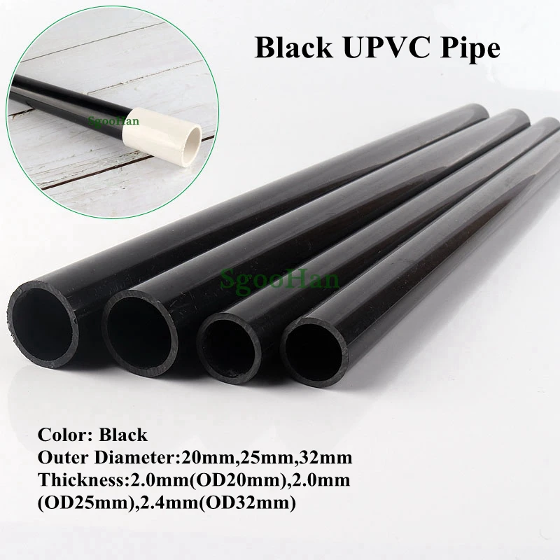 2-10pcs-OD-20-75mm-UPVC-Black-Pipe-Aquarium-Tank-PVC-Pipe-Garden ...
