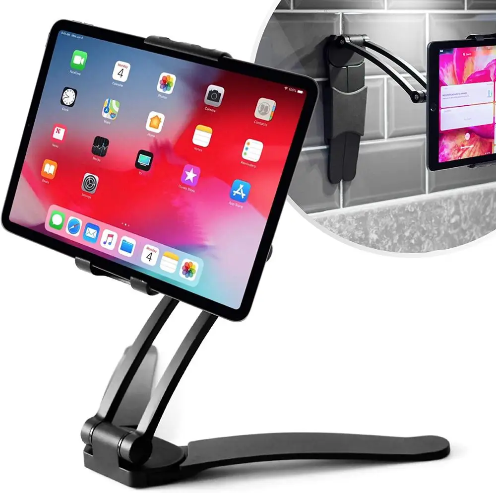 XMXCZKJ Tablet Mount Stand 2 in 1 Kitchen Wall/CounterTop Mount Stand ...
