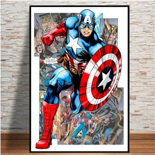 Marvels Cartoon Superheros Posters Printed on Canvas – CanvasPaintArt
