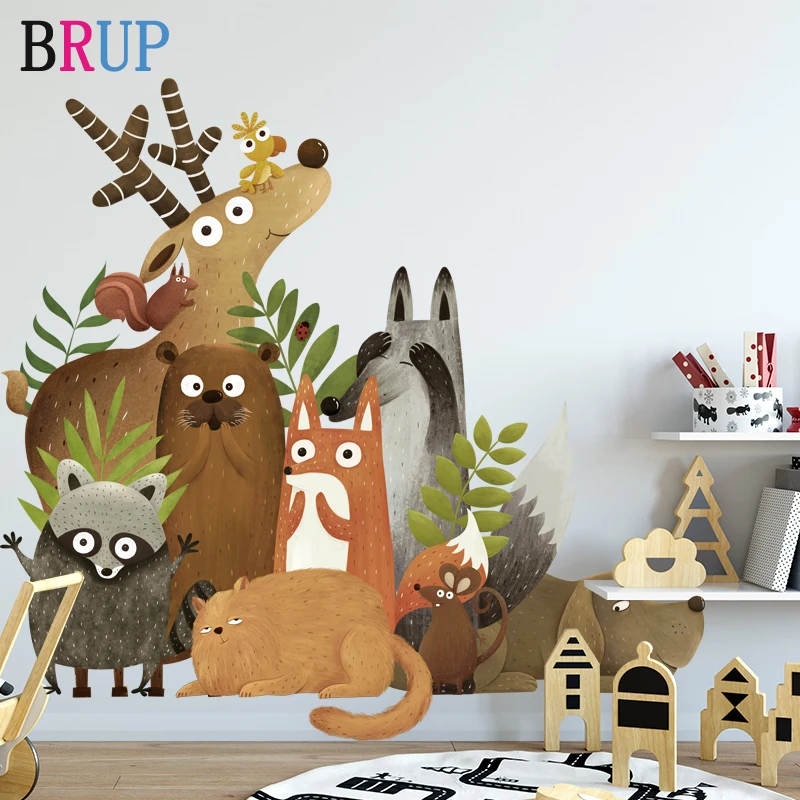 Cleaver-Lovely-Animals-PETS-Wall-Stickers-Paint-Style-for-Living-Room ...