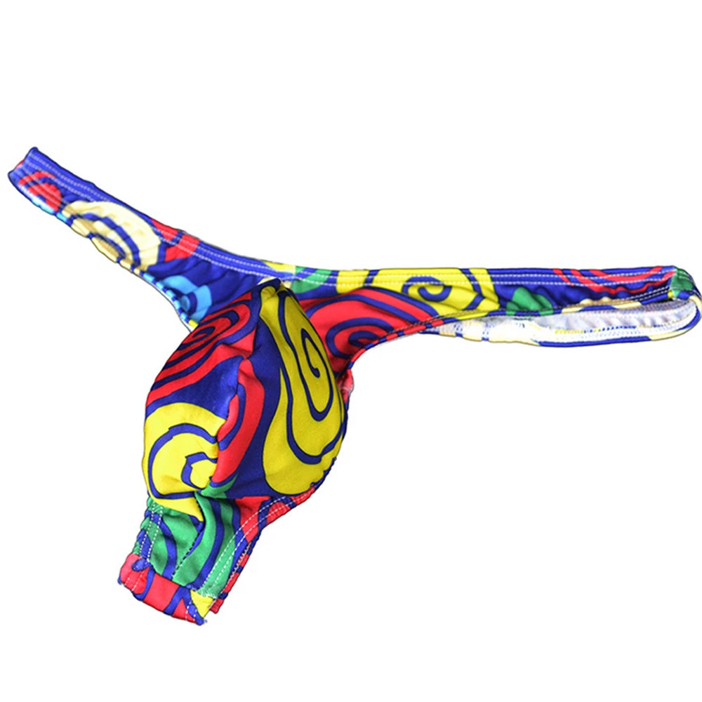 Novel Mens Bikini Swimwear Circle Printed Sexy Male G String Big Penis ...