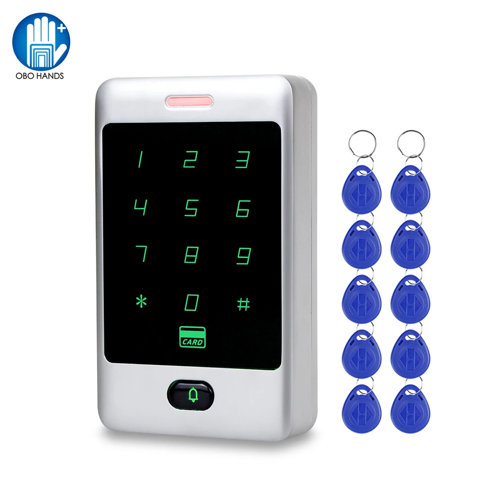 Standalone Metal RFID Access Control Keypad Controller Touch Button ...