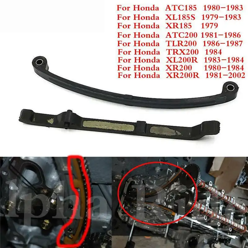 Motorcycle Timing Chain & Upper & Lower Chain Guide Tensioner For GY6 ...