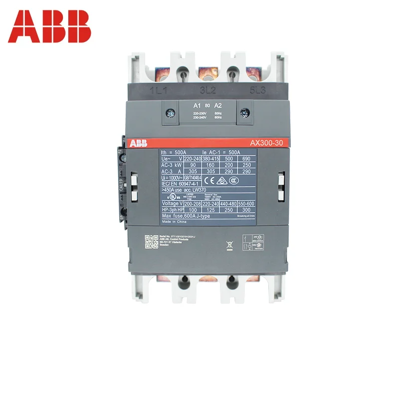 ABB 3-ploe contactors AX series 1NC & 1NO 50HZ/60HZ 24V~440V 300A AX300 ...