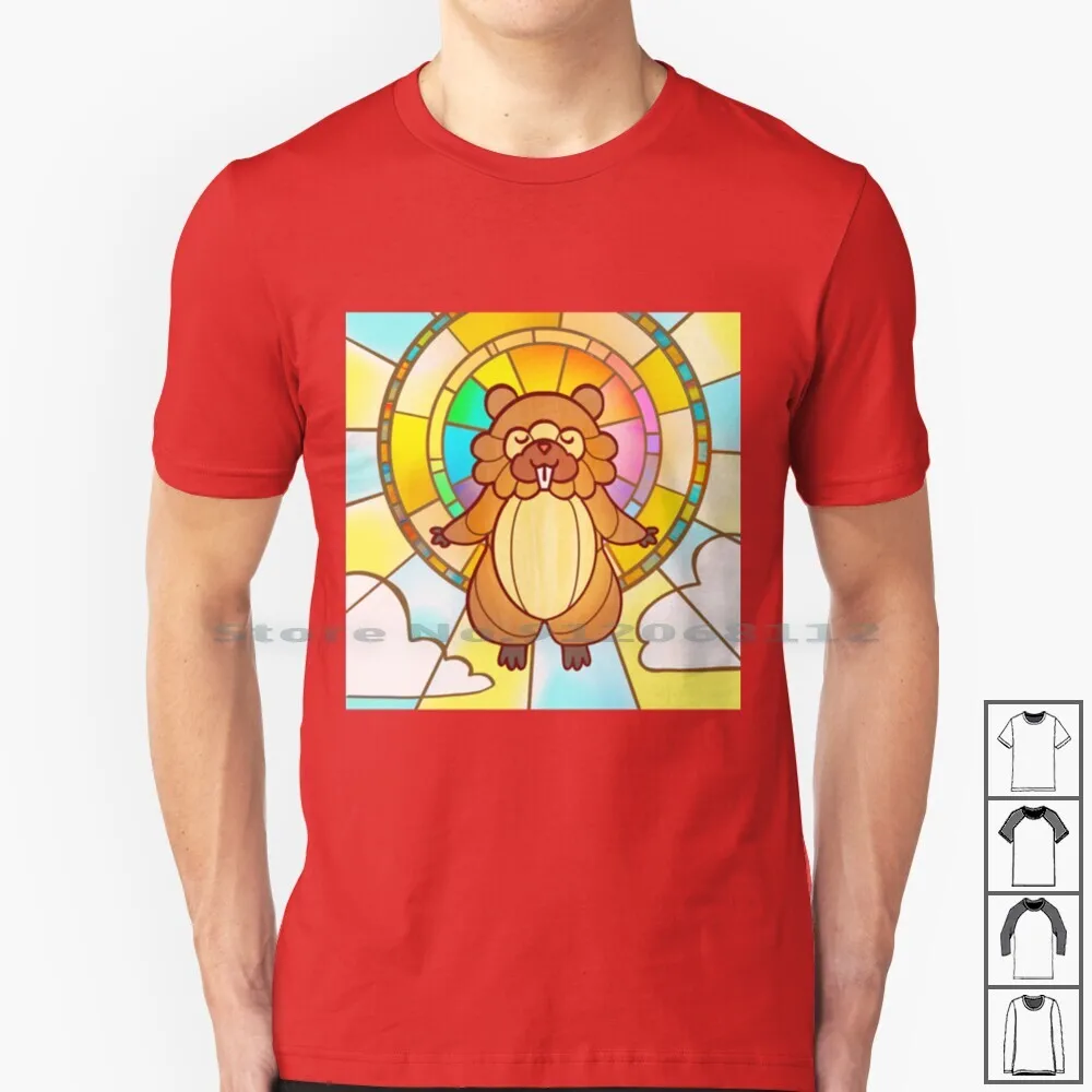 Bidoof-Our-Lord-And-Savior-T-Shirt-100-Cotton-Bidoof-God-Meme-Stained ...