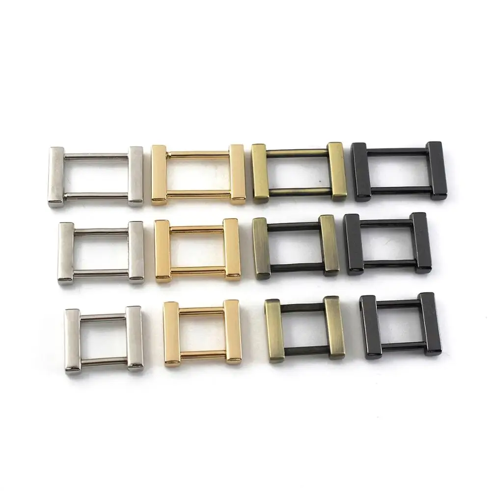 2 pcs Metal Detachable removable open screw rectangle Ring buckle ...