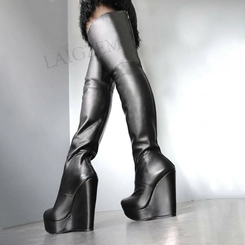 Platform Wedge Boots