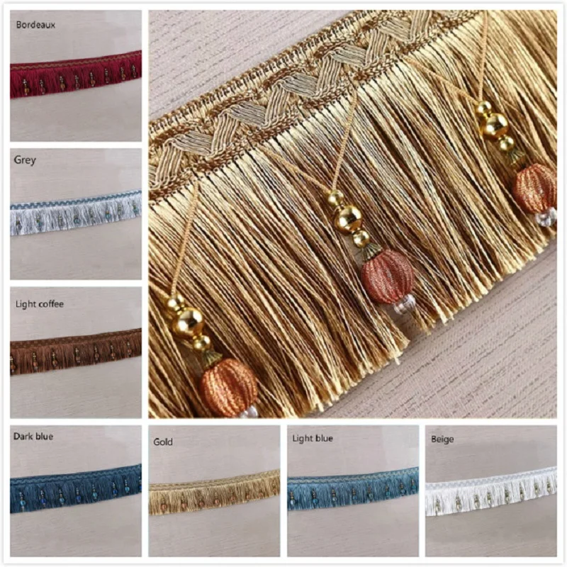 1-Meter-Curtain-Tassel-Ribbon-10cm-Width-Cotton-Tassels-Fringe-Trimming ...
