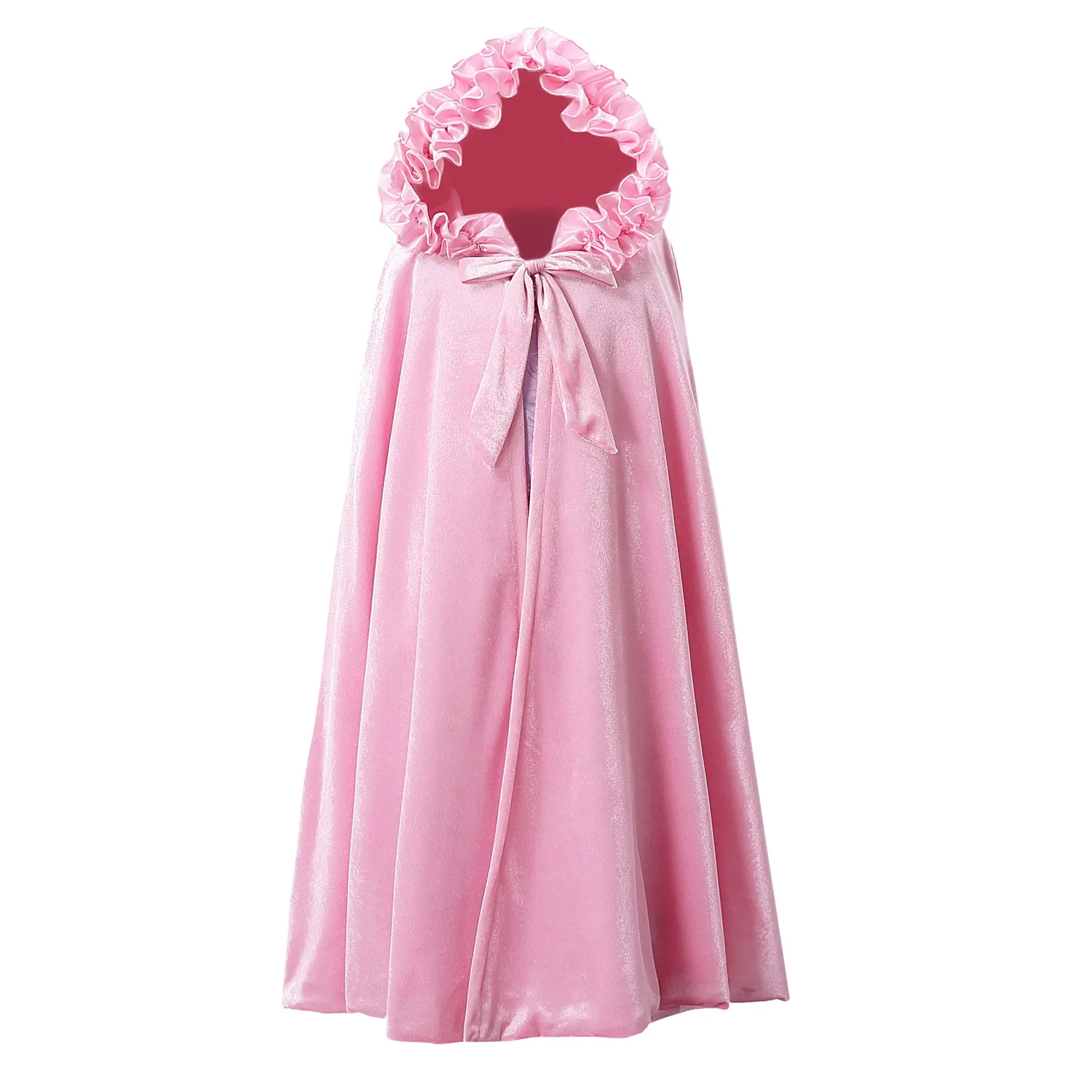 Velvet Hooded Princess Cloak Floor Length Winter Cinderella/Bell/Aurora ...