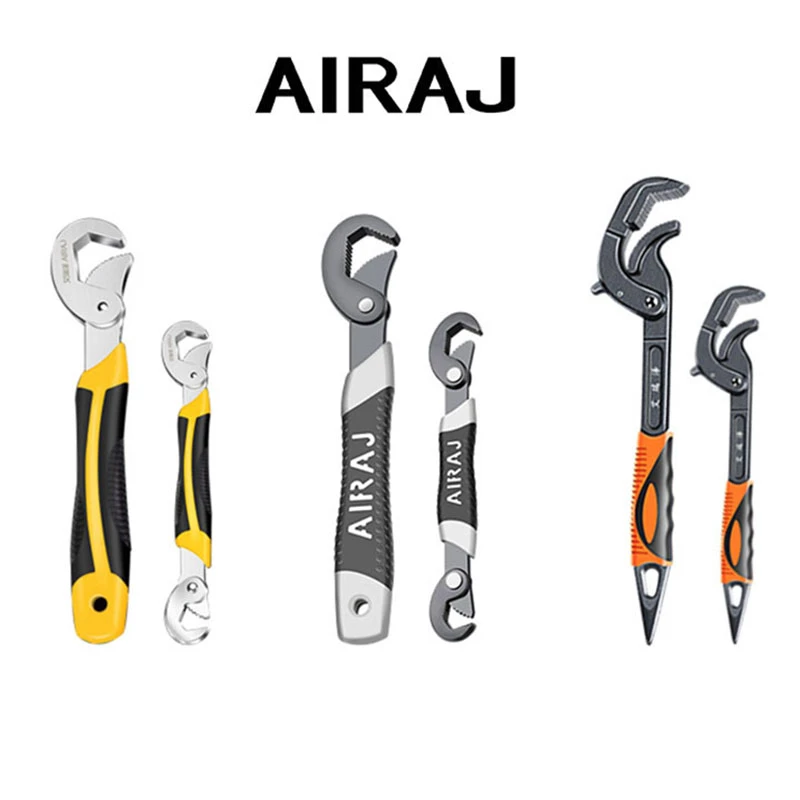 AIRAJ Multifunctional Movable Opening Universal Wrench Tool Set Pipe Pliers Universal Quick ...