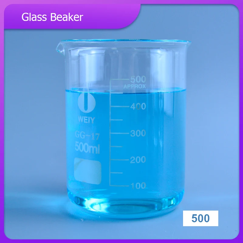 500ml-Low-Form-Beaker-Chemistry-Laboratory-Borosilicate-Glass ...
