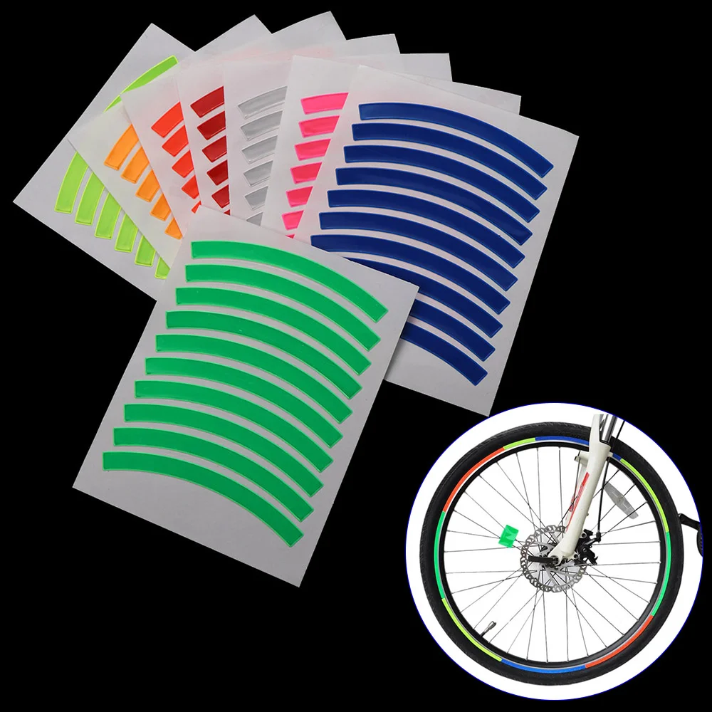 1/10Pcs Bike Reflective Stickers Cycling Fluorescent MTB Bicycle ...