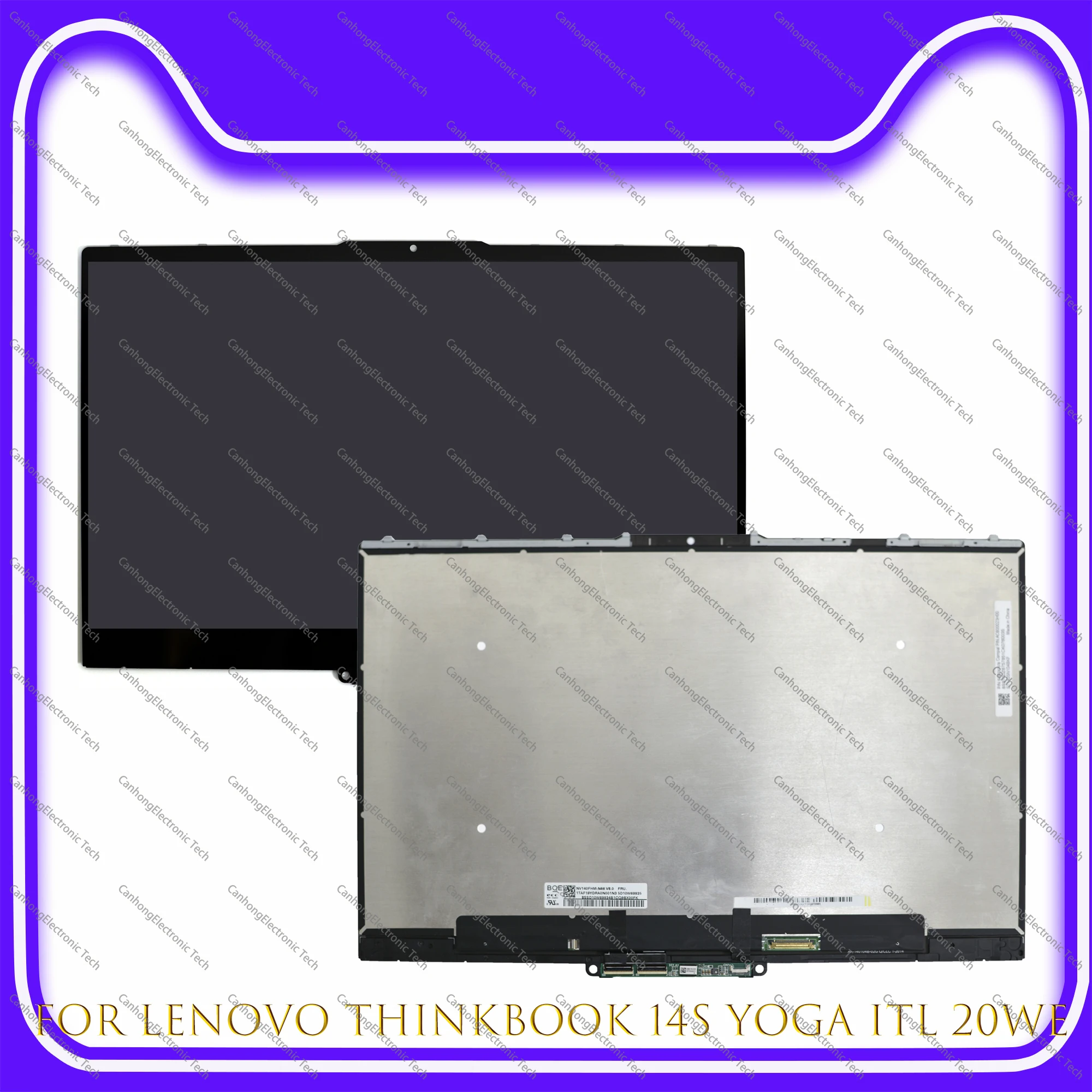 LCD Screen Touch Digitizer Glass Replacement Assembly 5D10S39686 14 ...