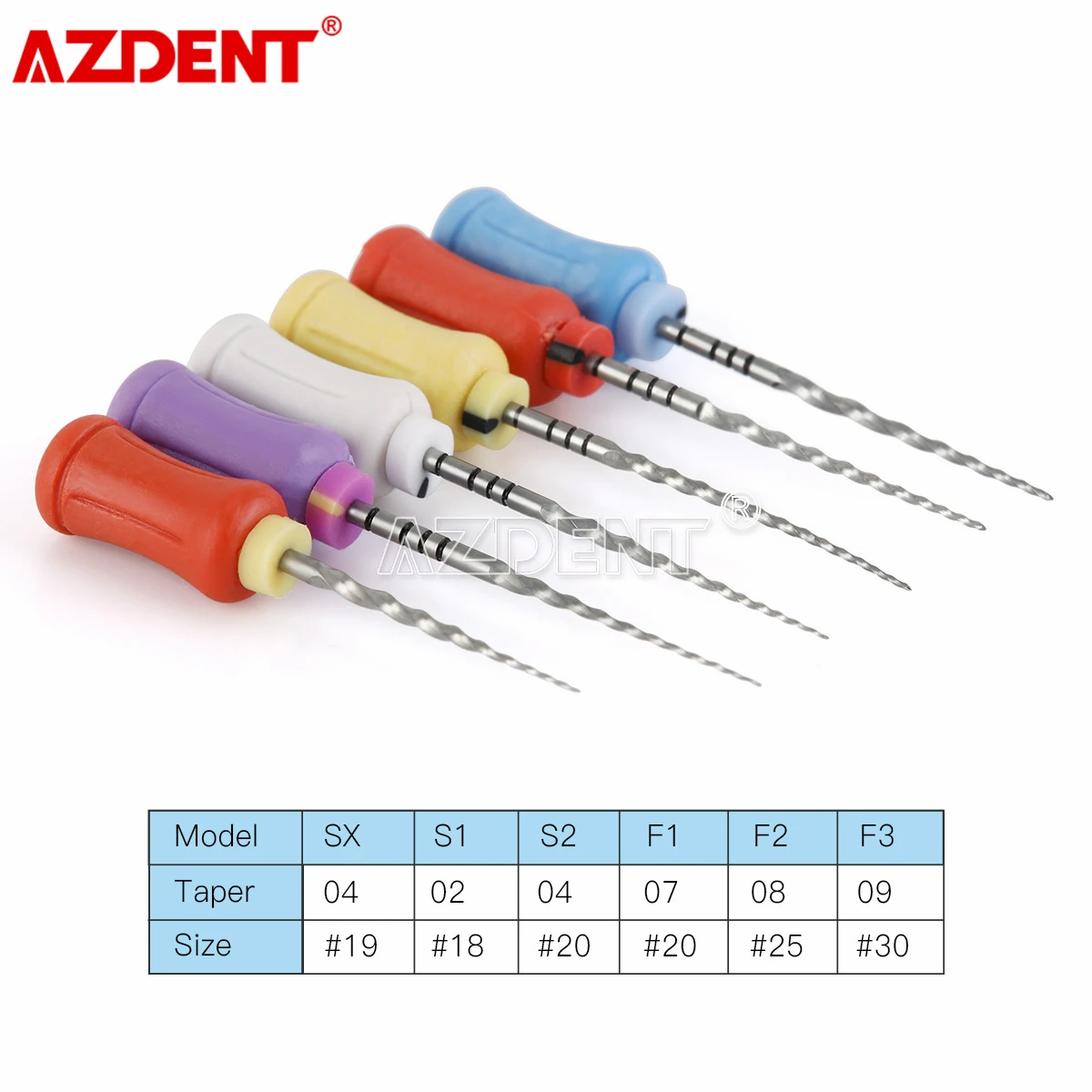 6pcs/box Azdent Dental Endodontics Niti Hand Use Super Rotary File Sx ...