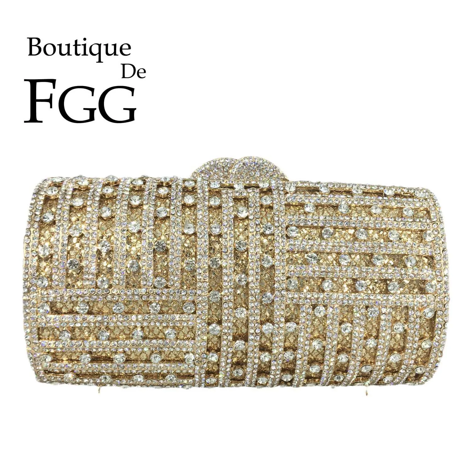 Boutique De Fgg Round Barrel Shape Women Crystal Clutch Evening ...