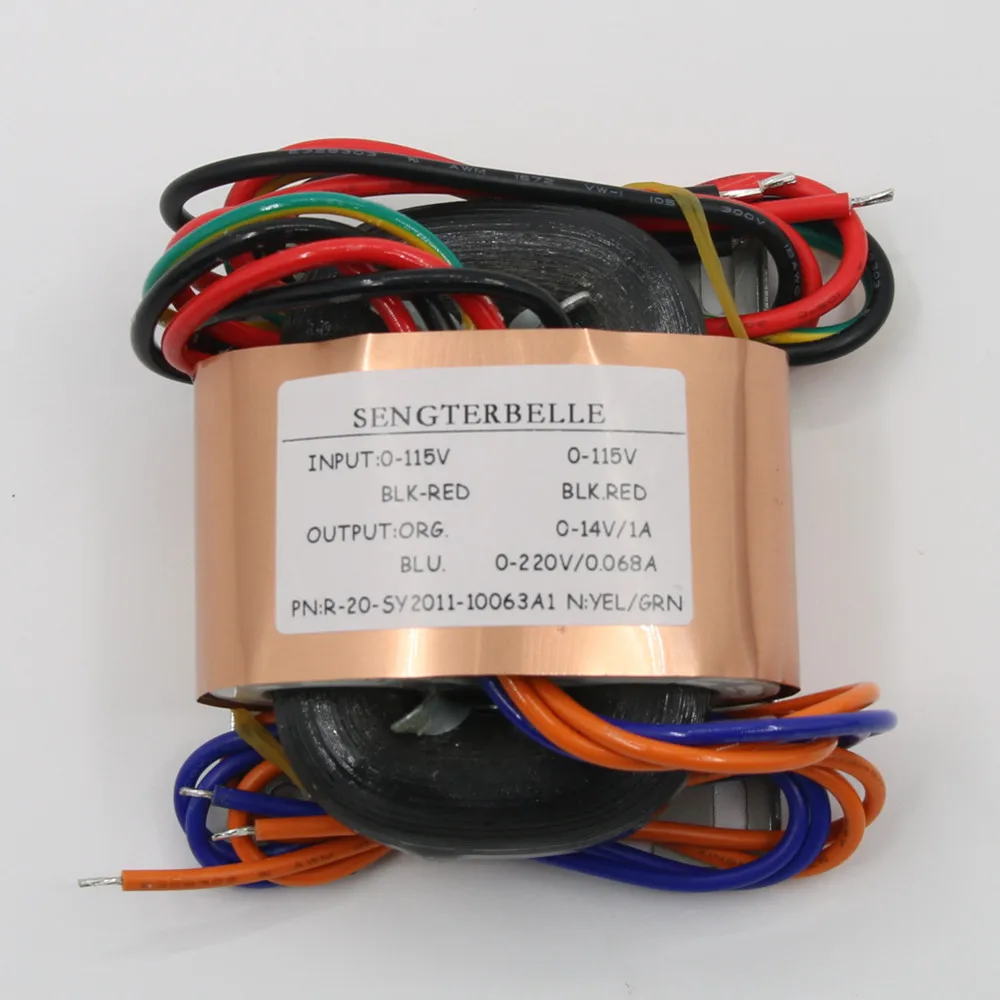 30VA (30W) HIFI copper audio R core transformer Output 0 220V 0 14V for ...