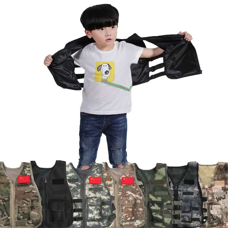 Outdoor Children Army Airsoft Vest Tactical Military Jacket Kid Quick ...