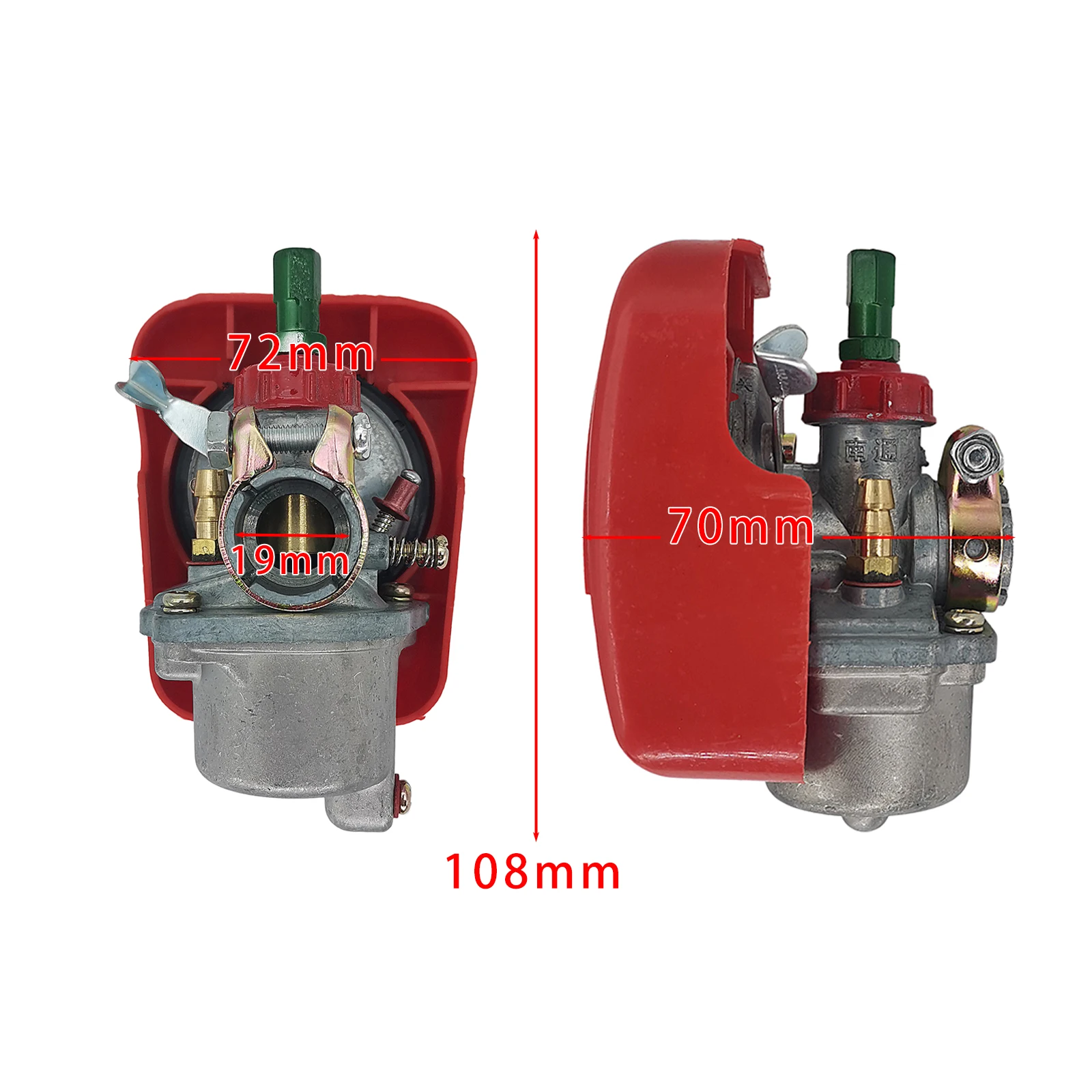 50cc Carburetor 2 Stroke Carburetor For 49cc 60cc 66cc 80cc 2-Stroke ...