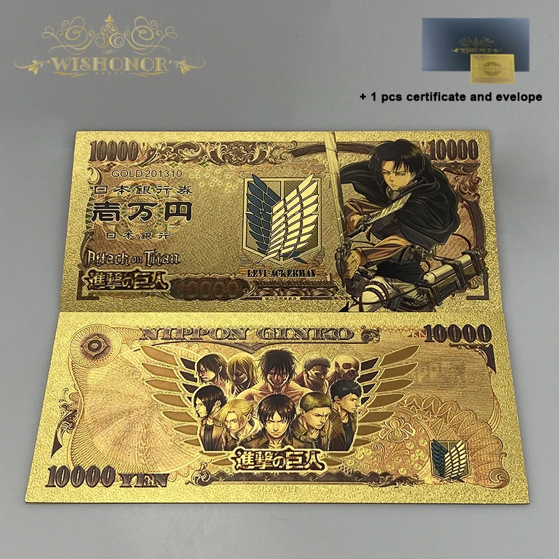 10pcs/lot Japan Anime Attack on Titan Banknote Anime Plastic Card in ...